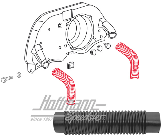 Heizungsschlauch (Plastikformteil) | 113255292A | 020-0914