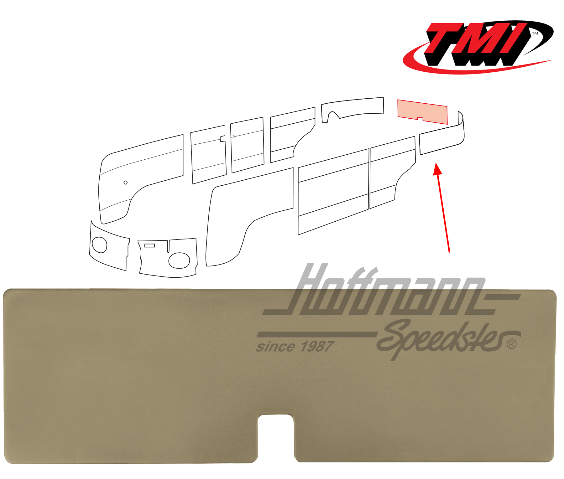 Heckklappenverkleidung, 55-63, beige | 10-2108-14 | 098-0539-05