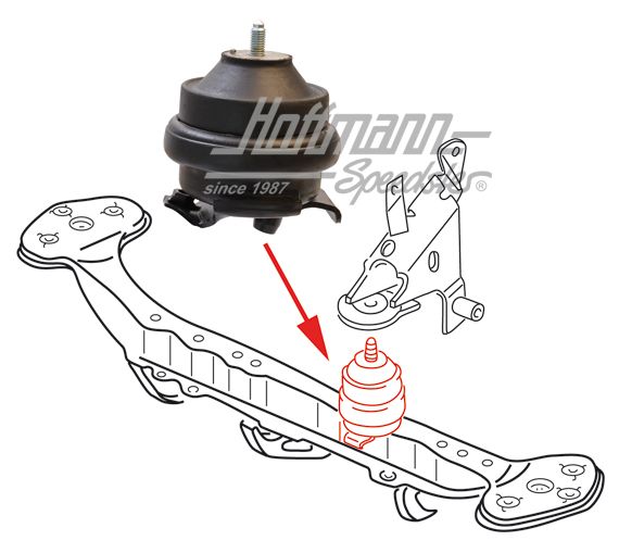 Gummilager, Motorträger, vorne, 16V | 357199279B | 201-5650